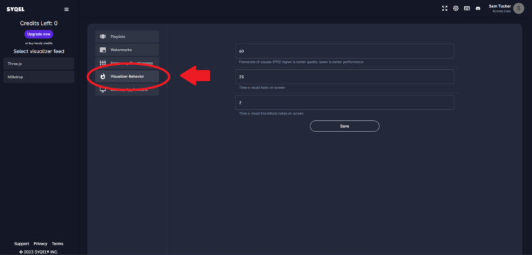 Setting Visualizer Behavior - SYQEL Support