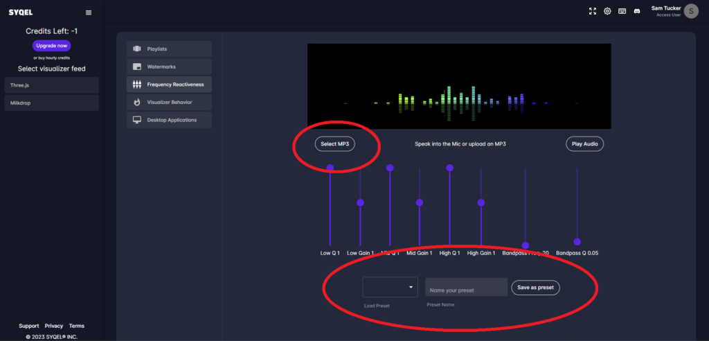Setting Frequency Reactiveness - SYQEL Support