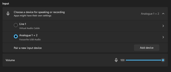 Selecting The Audio Input - SYQEL Support