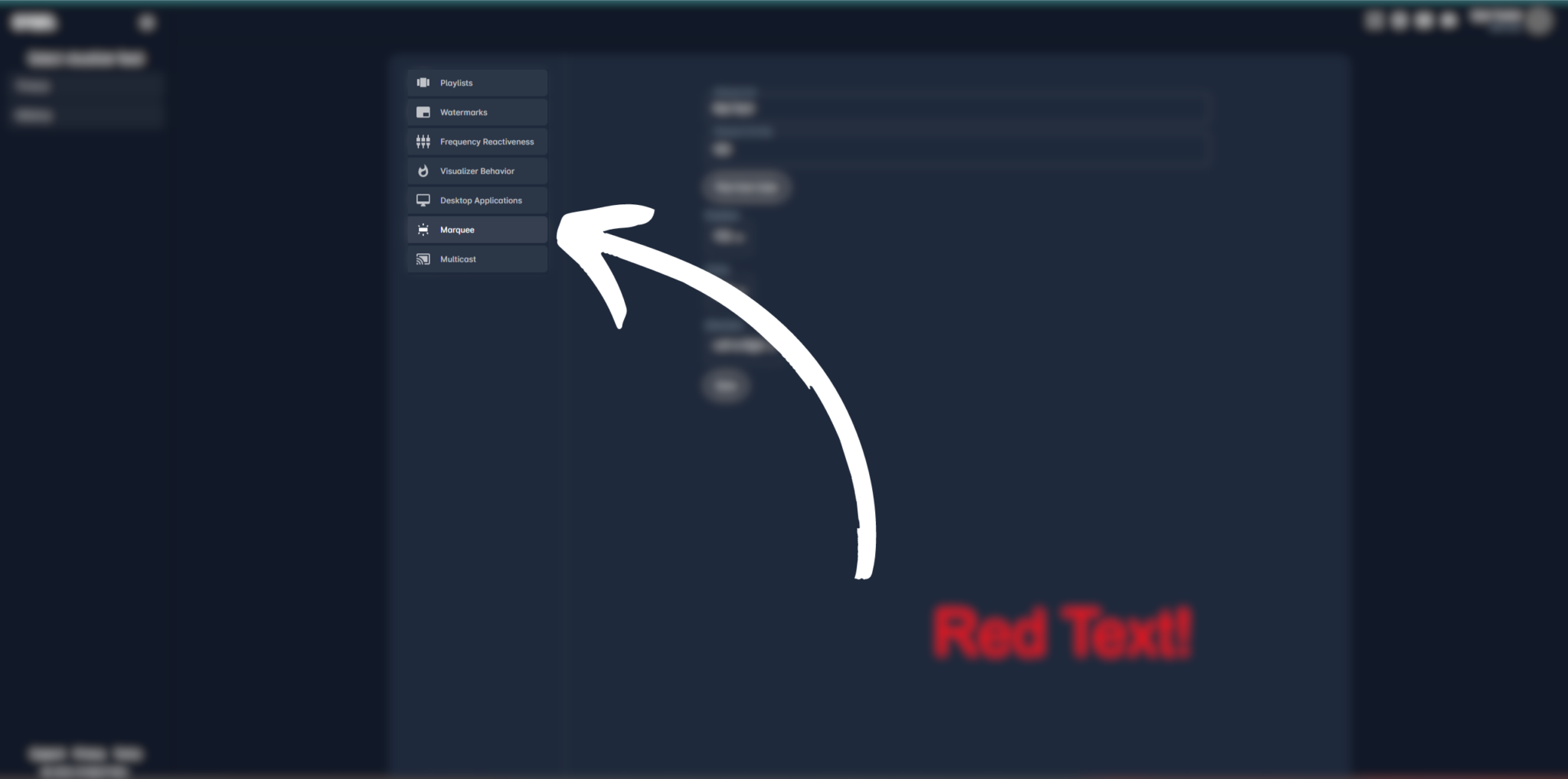 Marquee Text Settings - SYQEL Support