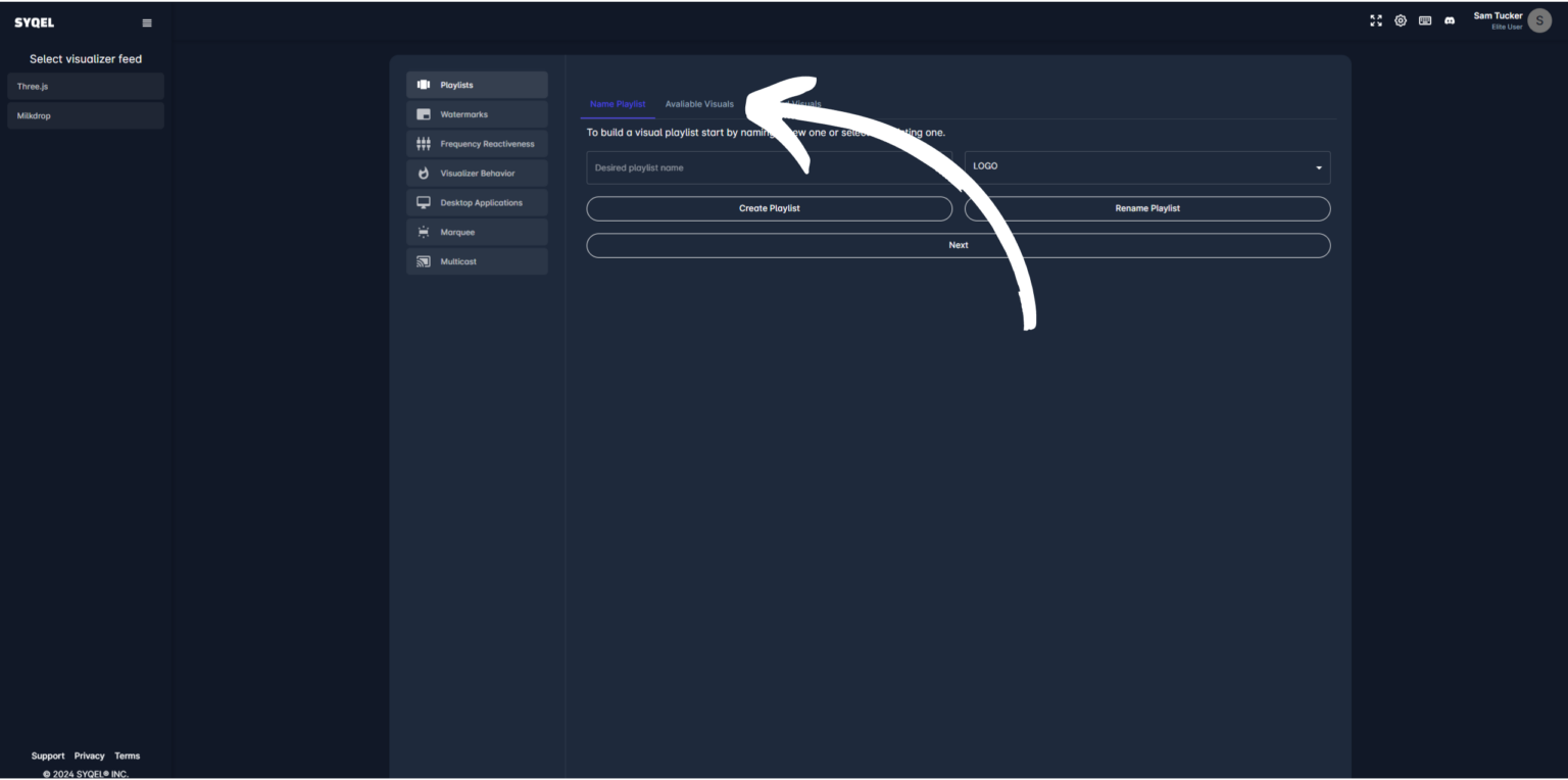 Making a Visual Playlist - SYQEL Support