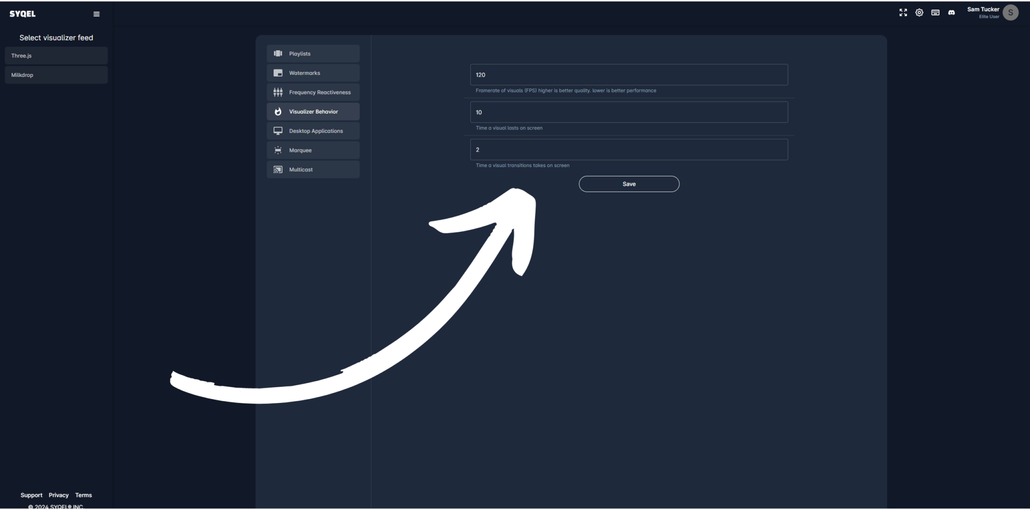 Setting Visualizer Behavior - SYQEL Support